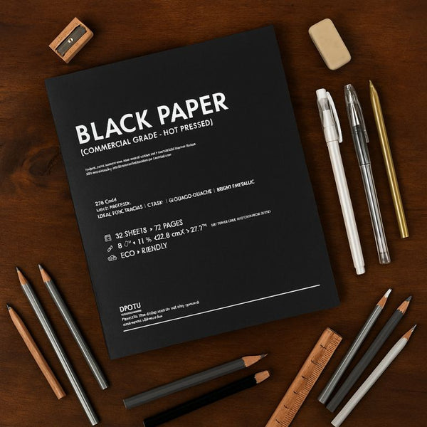 Black Paper Softbound Art Pad | A4 Size | 220gsm Paper